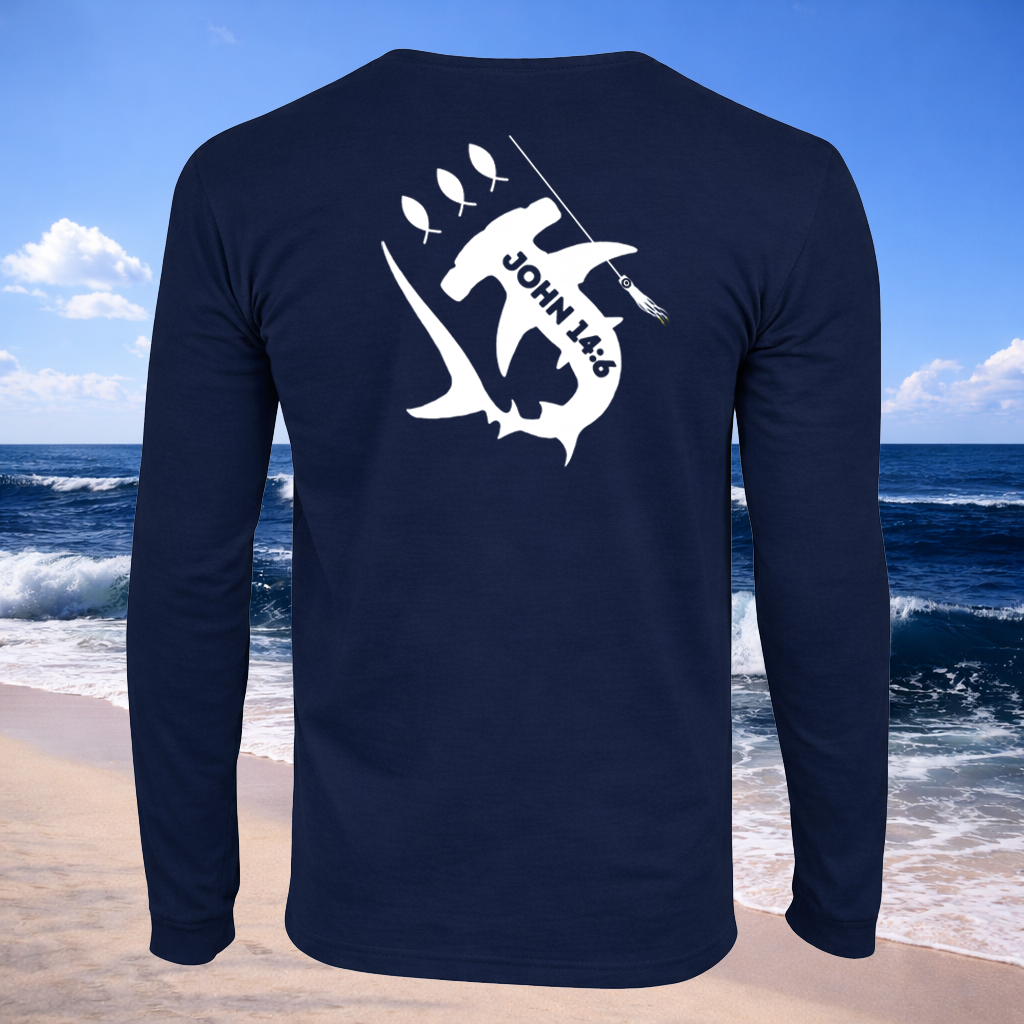 (LS01) Seek Truth John 14:6 Hammerhead Shark Christian T-Shirt Comfort ...